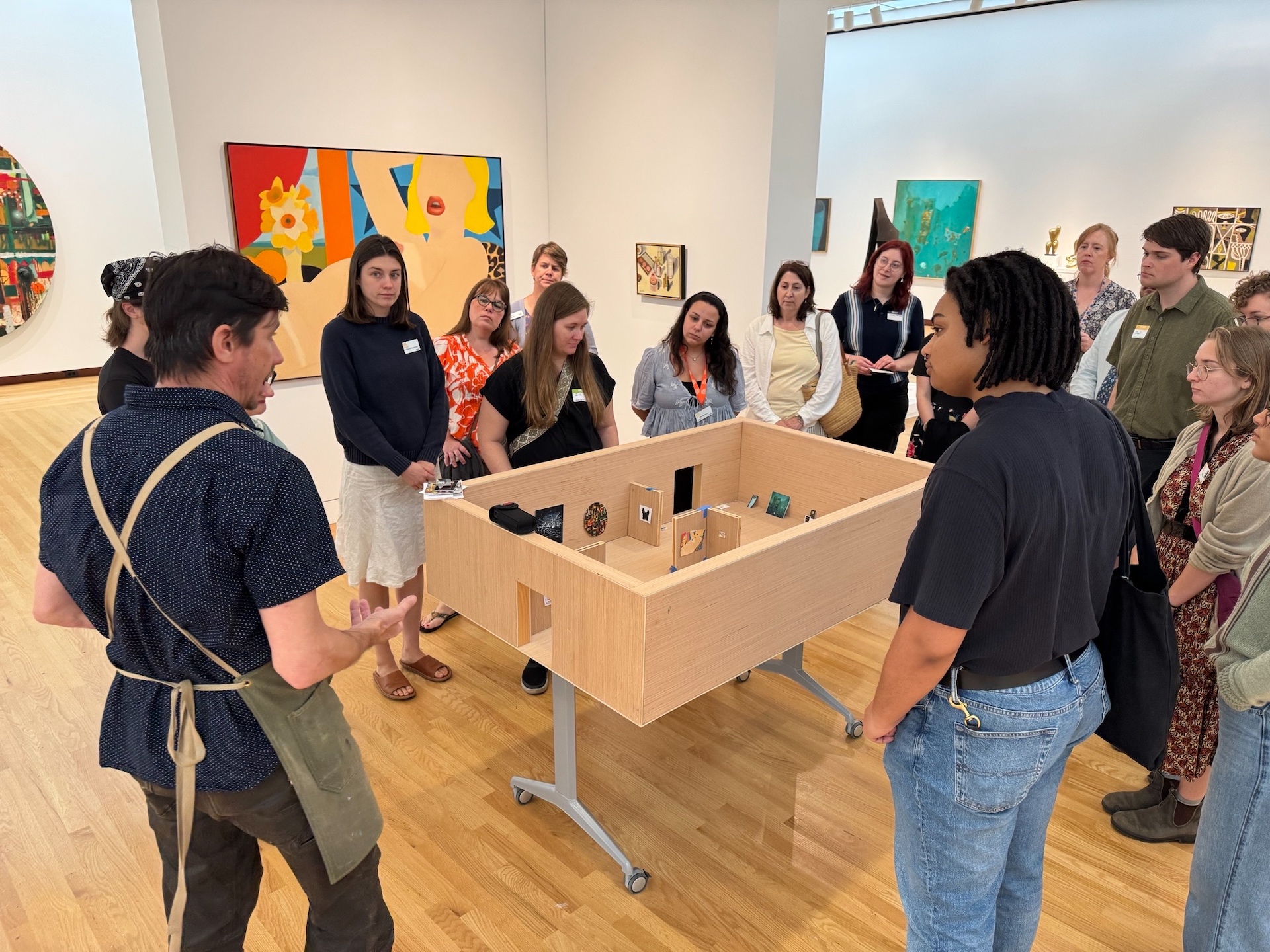 Dangremond interns and Museum staff visit the New Britain Museum of Art.